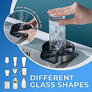 Automatic Glass Rinser For Kitchen Sink, Stainless Steel Sink Cup Washer, Baby Bottle Washer, Bar Cup Cleaner, Sink Attachment, Kitchen Sink Accessories