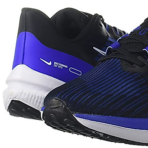 Nike Men's Air Winflo 9 Sneaker, Black White Old Royal Racer Blue, 11