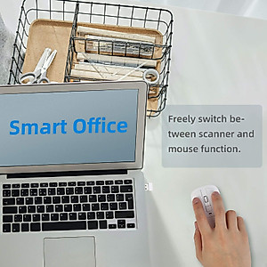 THARO New Wireless Mouse Barcode Scanner, 2-in-1 Design 2D Handheld Barcode Scanner with Wireless Mouse Functions for POS System,Store,Supermarket, Warehouse.(Black)