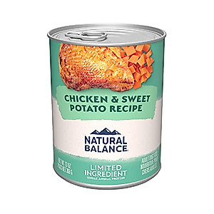 Natural Balance Limited Ingredient Adult Grain-Free Wet Canned Dog Food, Chicken & Sweet Potato Recipe, 13 Ounce (Pack of 12)