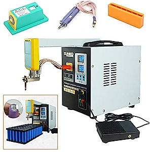 CNCEST Spot Welder, Spot Welder Machine with 738AL Telescopic Arms, Handheld Hot-air 18650 Pulse Welding Machine, 110V 3.6KW