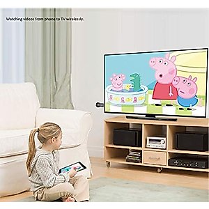 4K/1080P Anycast M100 Wireless Display Adapter, SmartSee WiFi Display Dongle HDMI Screen Mirroring Dual Core H.265/HEVC Decoder HD TV Stick Without Switching Miracast Airplay DLNA Support 4K 1080P