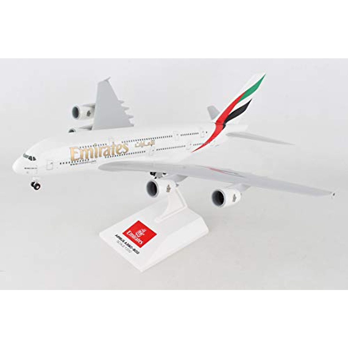 Daron Skymarks Emirates A380-800 Airplane Model Building Kit with Gear, 1/200-Scale