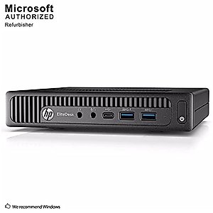 HP EliteDesk 800 G2 Desktop Mini Business PC, Intel Quad-Core i5-6500T up to 3.1G,16G DDR4,240G SSD,VGA,DP,Win 10 Pro 64 bit-Multi-Language Support English/Spanish (Renewed)