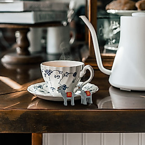 YARNOW 5pcs Resin Donkey Statue Cake Topper Figurines Micro Landscape Fairy Garden Animal Decoration Home Office Table Centerpiece