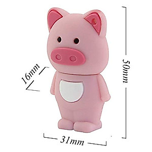 Aneew 16GB Pendrive Cute Pink Pig Animal Model USB Flash Drive Memory Stick U Disk Thumb Gift