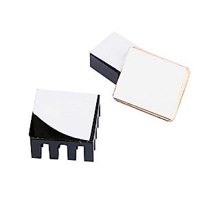 Easycargo 124pcs Heatsink Kit 9 Sizes Multicolor Aluminum Copper + 3M 8810 Thermal Conductive Adhesive Tape, Cooler Heat Sink Cooling VRM VRAM CPU GPU Small IC Laptop Raspberry Pi 4 SSD NVMe M.2 PS5