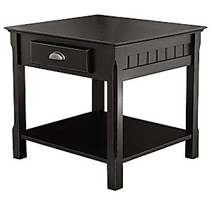 Winsome Wood Timber Occasional Table, Black, 21.97 x 21.97 x 22.05 inches