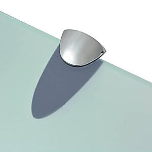 GOLINPEILO Floating Shelf Tempered Clear Glass for Living Room, Bedroom, Bathroom 27.6"x7.9" Glass Thickness: 0.3"