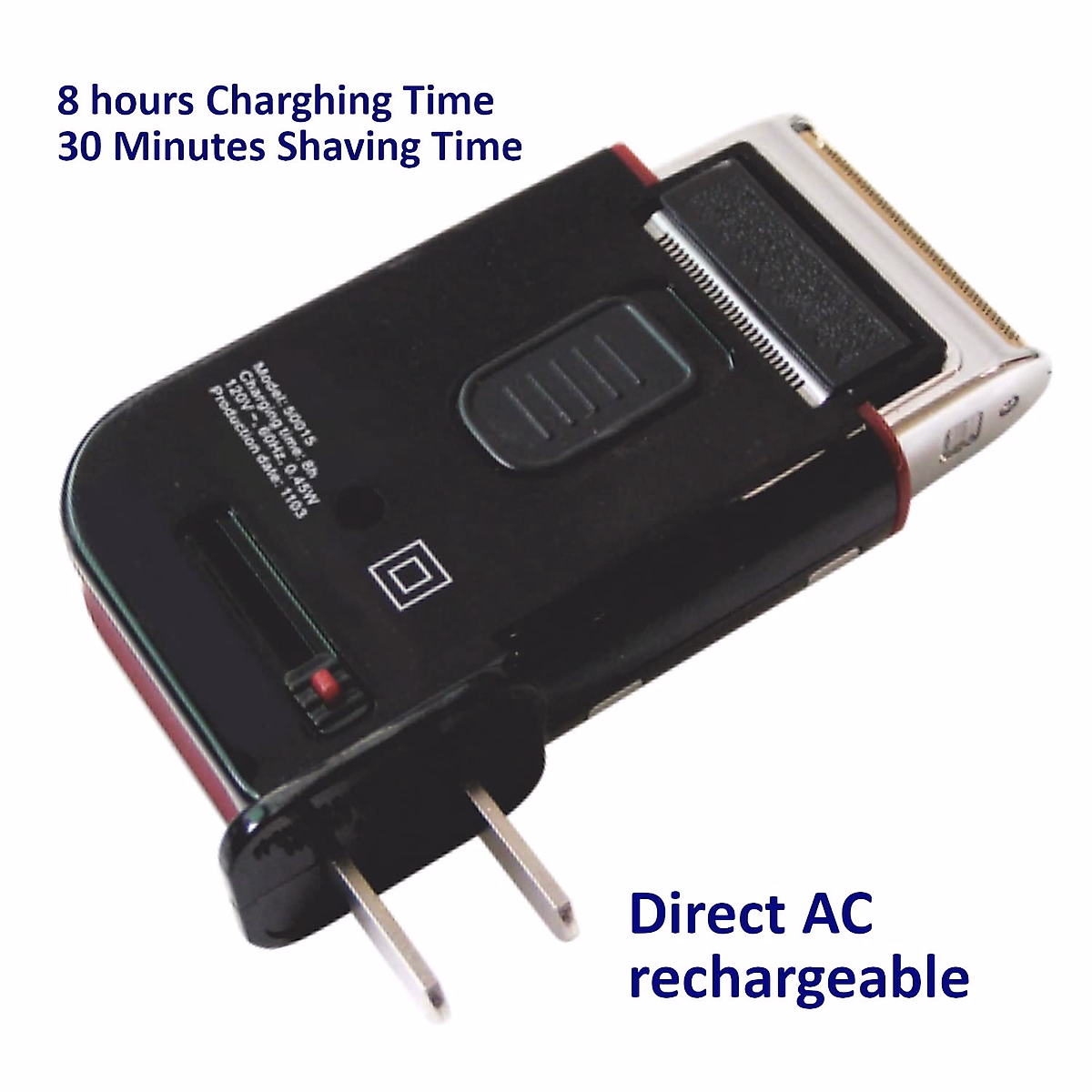 Optimus 50015 Rechargeable Pocket Palm Shaver, Black