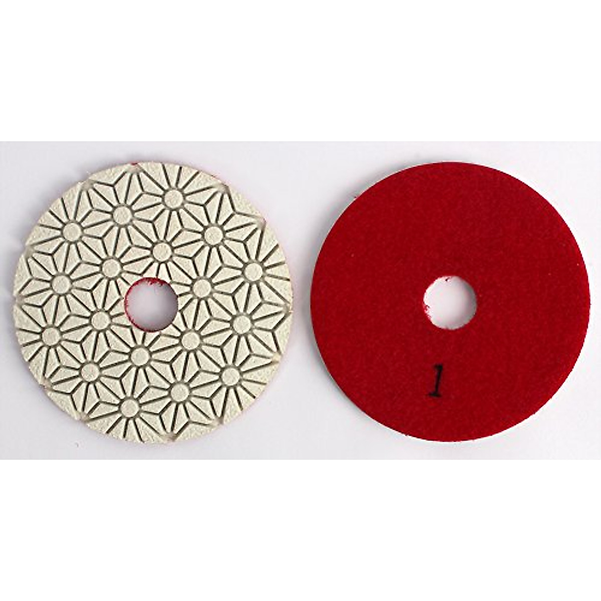 Z-LION 4" Inch Wet 3 Step Diamond Polishing Pad Abrasive Disc for Granit Marble Concrete Flexible Grinding