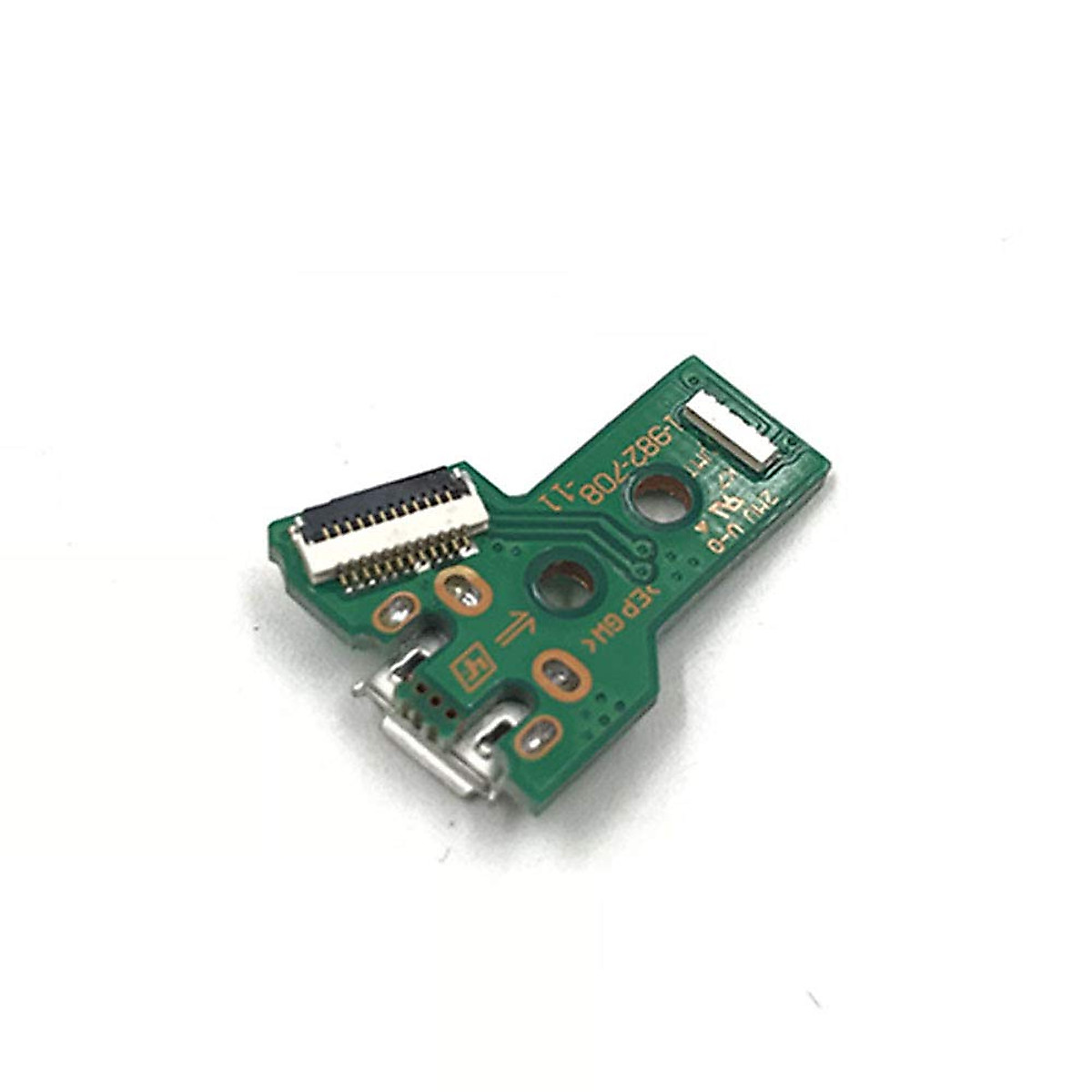 Replacement USB 12pin Charging Port Socket Triangle Board Charger PCB Board with 12pin Flex Ribbon Cable for PlayStation 4 JDS-055 PS4 055 Controller