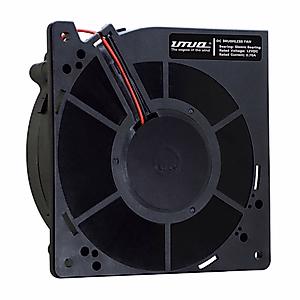 UTUO Brushless 12V DC Blower Fan, 120mm (120×120×32mm) Sleeve Bearing Low Noise Air Exhaust Vent Cooling Radial Centrifugal Flow Blower with 2 Pin Plug, Light Weight