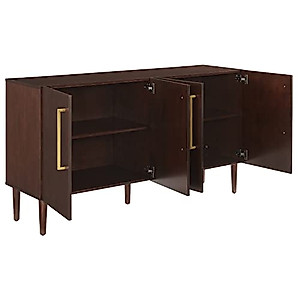 Crosley Furniture Everett Mid-Century Modern Sideboard, Mahogany