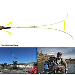 Rosewood 6'6'' Telescopic Fly Fishing Rod EVA Handle with Cork Handle Designed in USA Made in China (Cork Handle)