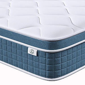 koorlian Twin XL Mattress, 10 Inch Hybrid Mattress Twin XL with Individual Pocket Springs and Pressure-Relieving Memory Foam, Breathable, Medium Firm Mattress in a Box 80"x39"x10"