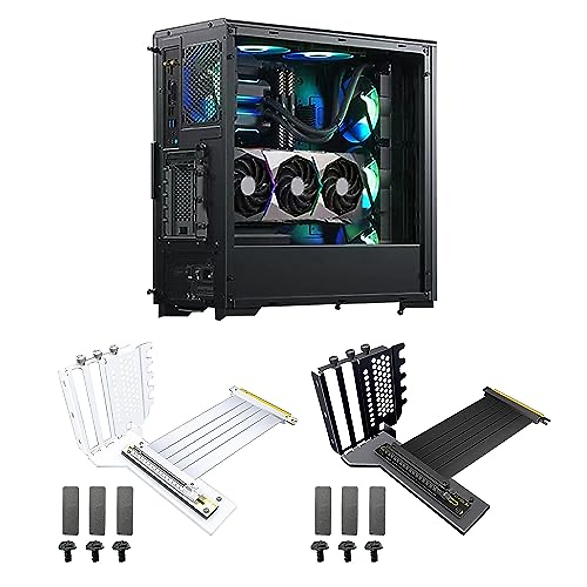 Vertical Graphics Card Holder Bracket GPU Mount Video Card VGA Support Holder Kit with PCIe 3.0 Cable Graphics Card Bracket