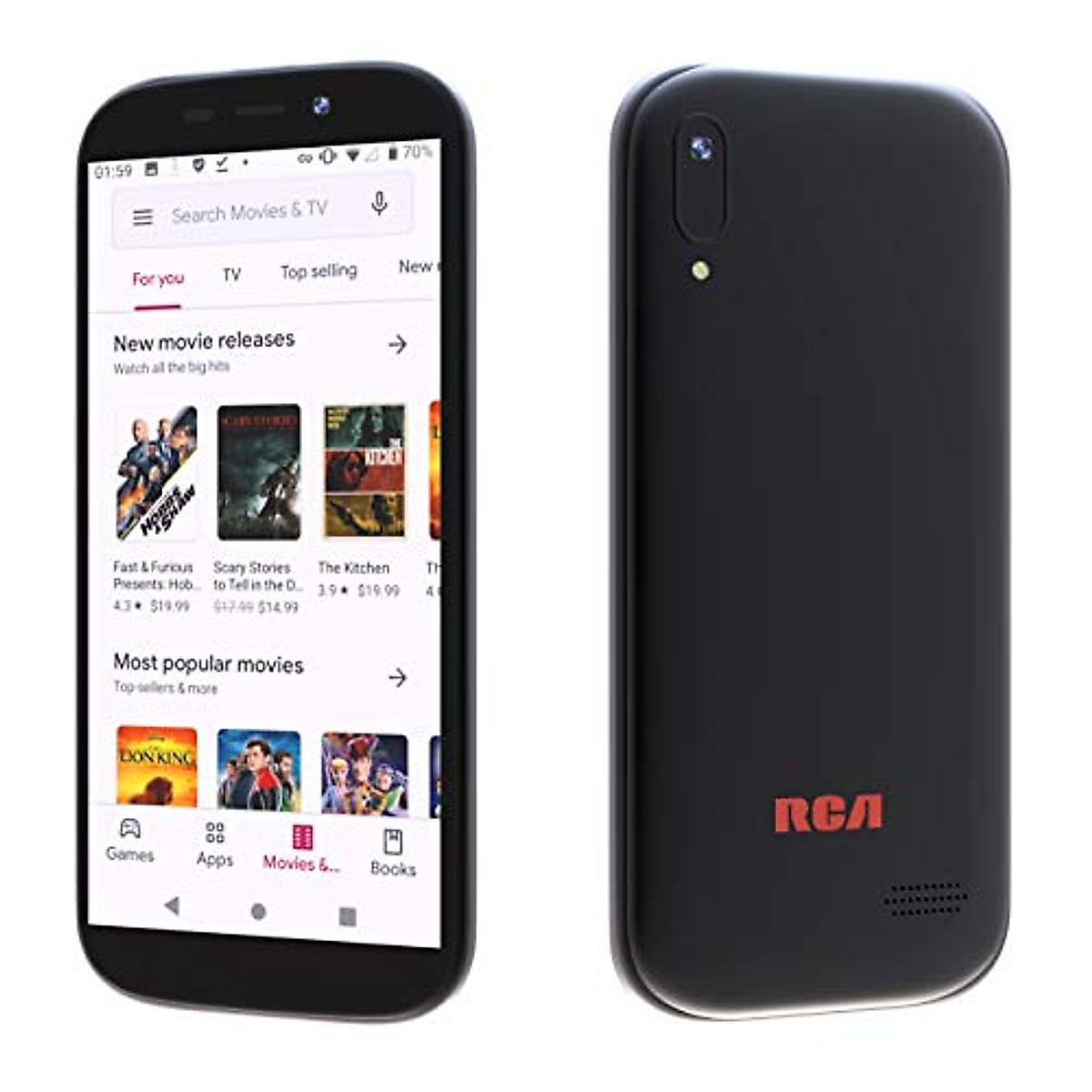RCA G2 32GB+3GB RAM, 5.5 18:9 Display, Android 9 Pie, Unlocked Phone (Black)