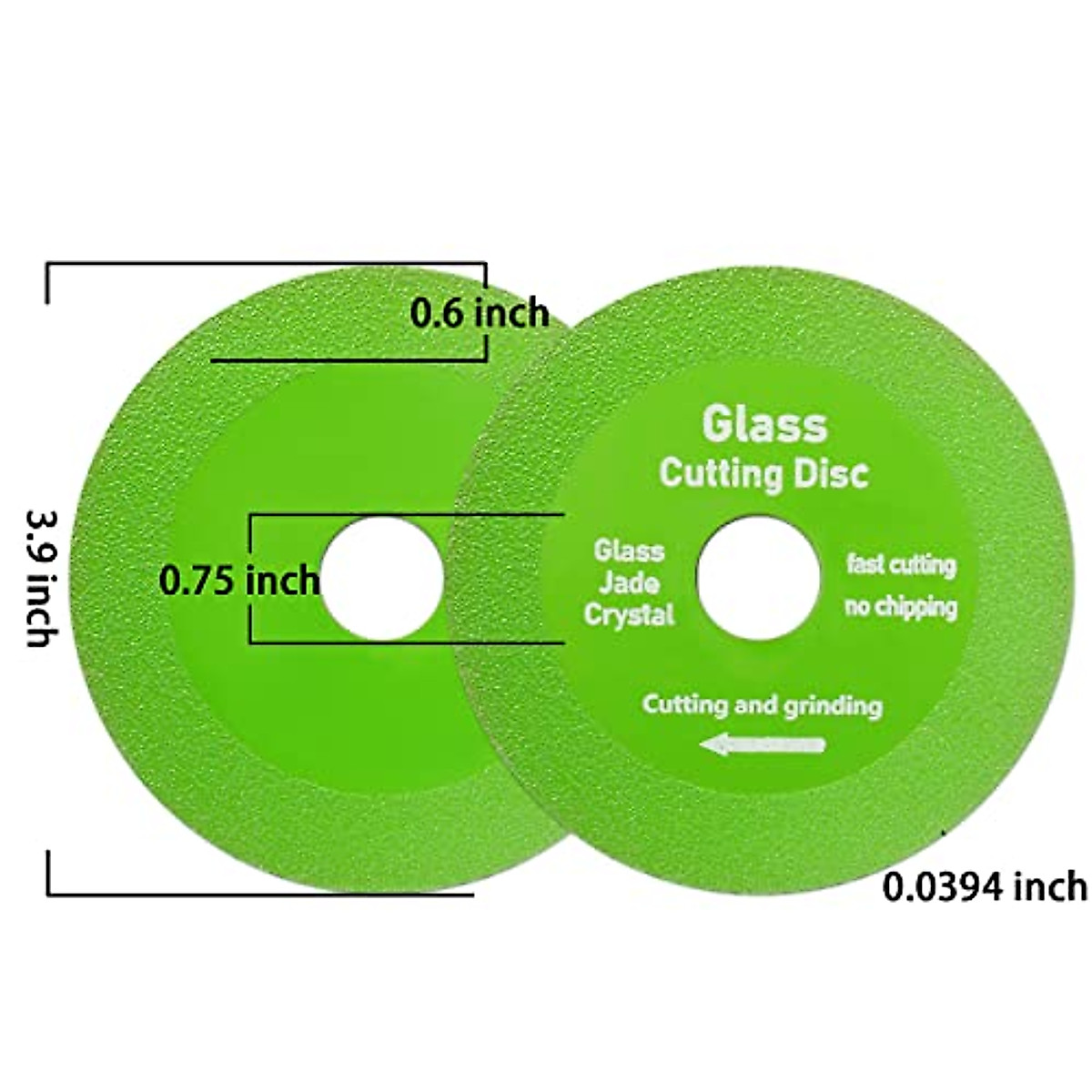Glass Cutting Disc for Angle Grinder, Green Thin Saw Blade Wheel Glass Ceramic Cutting Tool 4 inch Ultra-Thin Diamond Saw Blade Wheel (3 Pcs)