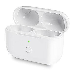 AirPod Pro Charging case - Wireless Charging Case Replacement for AirPods Pro - Charger Case with Sync Button and Built-in 660mA Battery, No AirPod Pro - White