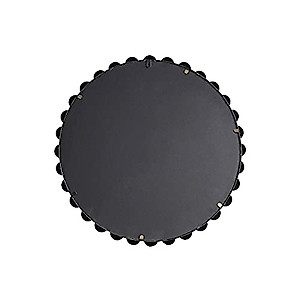 MADISON PARK SIGNATURE Wall Décor Marlowe Metal Spherical Frame Round Mirror for Living Room - Home Accent, Ready to Hang Bedroom Decoration, 27" Diameter, Gold