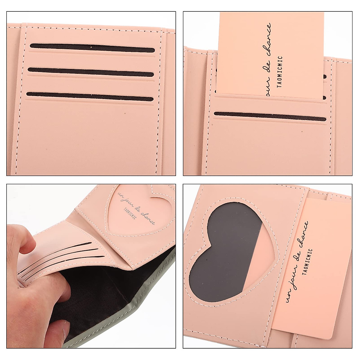 TENDYCOCO Women Fashionable Print Wallet Bifold Purse ID Window Credit Card Holder Portable Storage Wallet