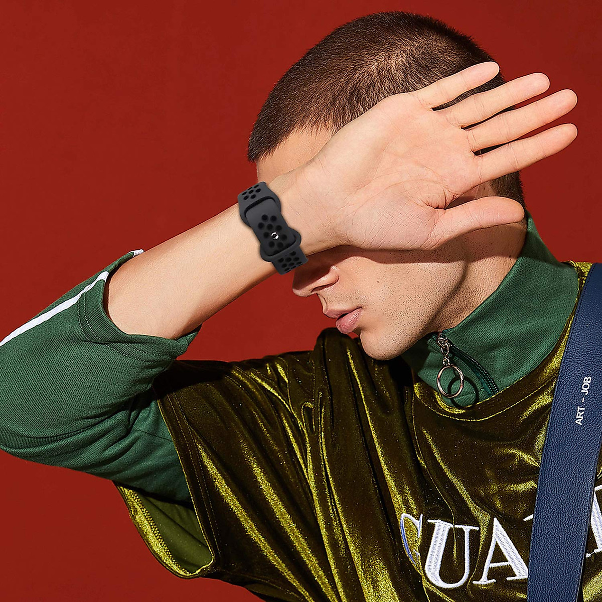 SVISVIPA Sport Bands Compatible for Apple Watch Bands 42mm 44mm 45mm 49mm,Soft Silicone Sport Women Men Replacement Strap Compatible with iWatch Ultra 2 & SE & Series 9/8/7/6/5/4/3/2/1,Anthracite