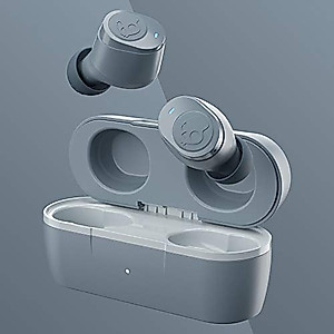 Skullcandy Jib True In-Ear Wireless Earbuds, 22 Hr Battery, Microphone, Works with iPhone Android and Bluetooth Devices - Chill Grey