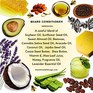 Beeswax Beard Conditioner: NATURAL Refreshing Beard Care, STRENGTHENS and SOFTENS Beards & Mustaches - Leave in Conditioner. Great for Father's Day, Birthdays and Christmas Gifts 4 oz