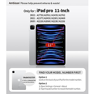 Ambison [2Pack Matte Glass Screen Protector Compatible with iPad Pro 11 2022, Writing Smooth/Anti Glare, Reduce Nib Wear, Fingerprint Free for iPad Pro 11 /iPad Air 5/iPad Air 4th Generation