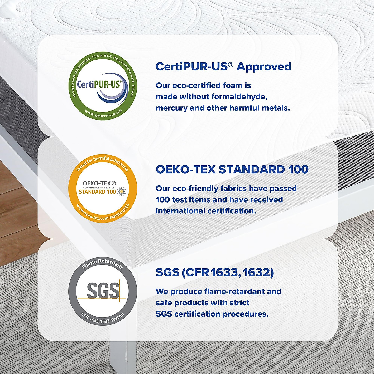 Olee Sleep 10 inch Aquarius Memory Foam Mattress - Twin
