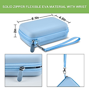 Case Compatible with NIIMBOT D11 Label Printer，Carrying Bag Storage Holder for Mini Smart Label Maker Label Printer Machine and Paper (Blue)