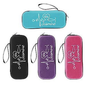 Personalized Stethoscope Case for 3M Littmann Classic III, Cardiology IV Diagnostic, MDF Acoustica Stethoscopes - Extra Room for Nurse Accessories