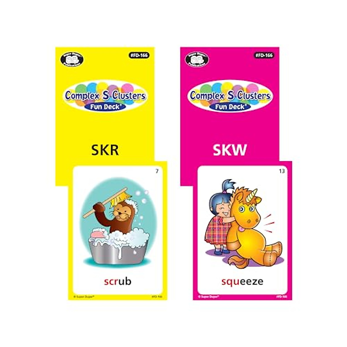 Super Duper Publications | Complex S Clusters Sounds Fun Deck Flash Cards | Educational Learning Resource for Children