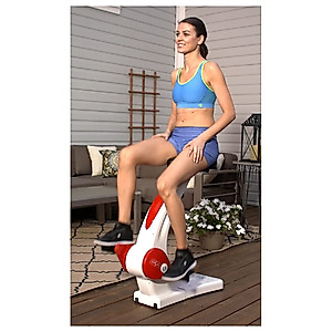 ExerSeat - Compact Hands Free Stationary Exercise Bike is Easy and Fun to Use.