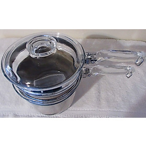 Flameware Pyrex Large 1 1/2 Quart 3 Piece Double Boiler