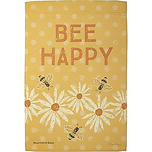 Primitives by Kathy 108591 Bee Happy Garden Flag, multi color 12" x 18"