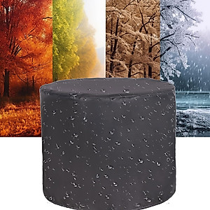 Extra Large Patio Furniture Protector Cover Waterproof 20" D x 20" H, 420D Heavy Duty Oxford Cloth Cover, Garden Furniture Cover Outdoor, Patio Table Cover Round for Lawn, Deck, Backyard