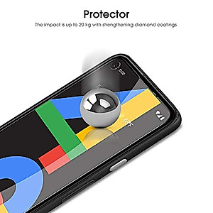 OMOTON [4 Pack] Screen Protector for Google Pixel 4a (Not Fit for 4a 5G), Scratch Resistant/Easy-Install/Bubble Free/Tempered Glass Screen Protector Compatible with Google Pixel 4a