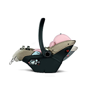 Peg Perego Primo Viaggio 4-35 Lounge - Reclining Rear Facing Infant Car Seat - Includes Base with Load Leg & Anti-Rebound Bar - for Babies 4 to 35 lbs - Made in Italy - Mon Amour (Pink & Beige)