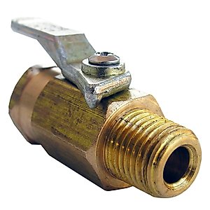 LASCO 17-0903 1/4-Inch Female Pipe Thread by 1/4-Inch Male Pipe Thread Brass Ball Valve
