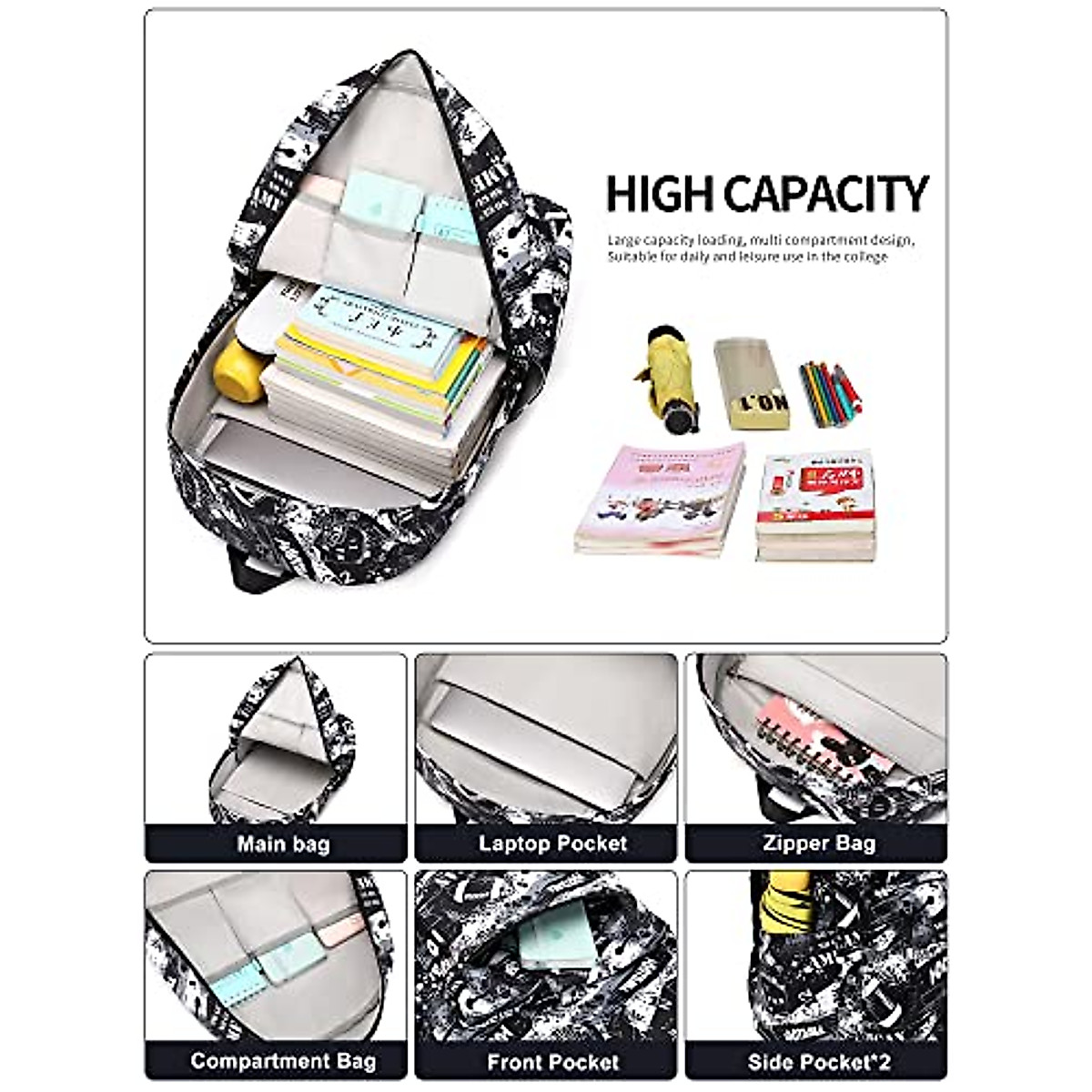 Tpeohan Student Backpack for Boys School Bags Teen Bookbags Back to School Football Backpacks