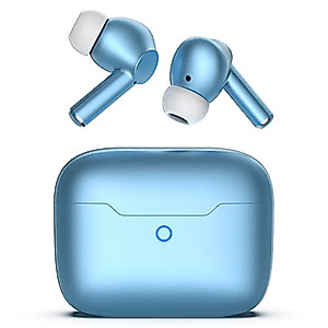 ZBC Wireless Earbuds, Bluetooth 5.3 Headphones, 4-Mics Clear Calls ENC Noise Cancelling Ear Buds, 30H Playtime Wireless Ear Buds, IPX7 Waterproof Sports in-Ear Earphones for iPhone Android (Blue)