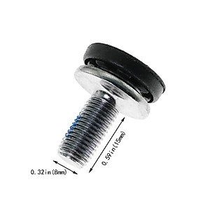 Maxmoral 4pcs M8x15mm Mountain Bike Hex Head Crank Arm Bolts Bicycle Axle Bolt Waterproof Screw