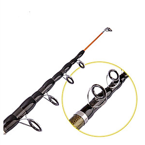 Telescopic Fishing Rod Feeder Fly Fishing Rod Spining Telescopic Portable Tools 2.1M 2.4M 2.7M 3.0M 3.6M Ultralight Travel Surf Accessories Fishing Rod Set (Color : Rod and Gift, Length : 2.4M)