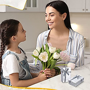 Jewelry Gift Box Small Empty Gift Boxes Jewelry Boxes Packaging Bulk Gift Wrap Boxes Cardboard Jewelry Boxes with Bow for Ring Necklaces Earring Bracelet Jewelry (72 Pcs)