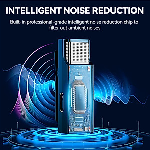 OFFBAIKU 2 Pack Wireless Lavalier Microphone for iPhone iPad Android Video Recording Mini Microphone Clip on Lav Mic with Noise Cancelling & Charging Case for Interview,Vlog,YouTube,Tiktok.