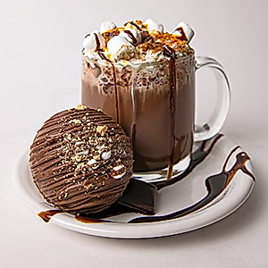 Nostalgia 32 Oz Frother and Hot Chocolate Maker, Warm or Cold Milk Foam, Includes Cocoa Bomb Mold, for Coffees, Lattes, Cappuccinos, Brown