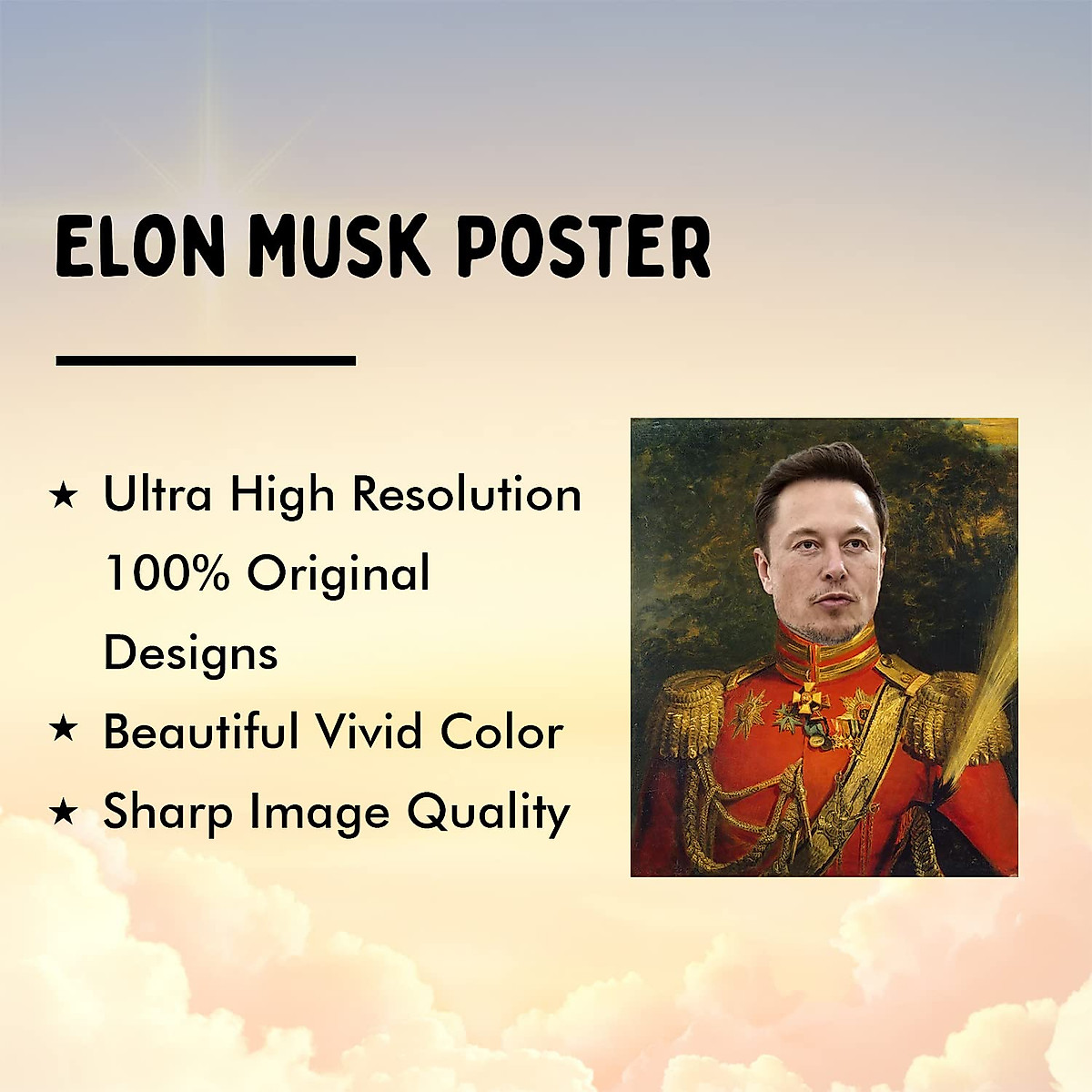 Funny Celebrity Poster Art - Faux Oil Painting Print - Novelty Pop Culture Artwork Gift - Ultra High Resolution - Made in USA