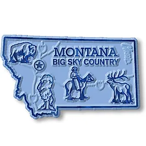Montana Small State Magnet by Classic Magnets, 2.3" x 1.5", Collectible Souvenirs Made in The USA